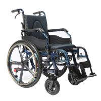 China KSM-201 Plus Aluminum Folding Manual Wheelchair 120kg Capacity 16.8kg Net Weight for sale