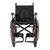 China KSM-201Plus Lightweight Folding Wheelchair Aluminum Alloy 120kg Capacity 24 Inch Wheel for sale