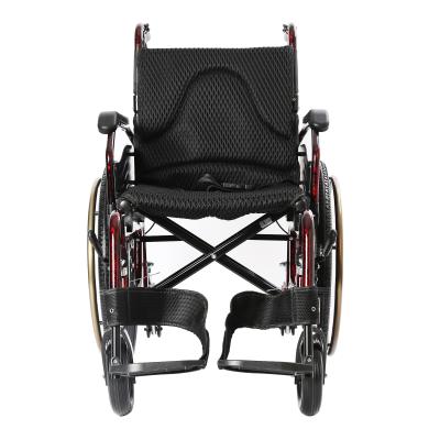 China KSM-201Plus Lightweight Folding Wheelchair Aluminum Alloy 120kg Capacity 24 Inch Wheel for sale