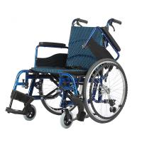 China KSM-201 Manual Foldable Wheelchair Aluminum Lightweight 130kg Capacity 22 Inch Wheel for sale