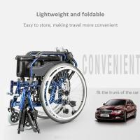 China KSM-201 Manual Foldable Wheelchair Aluminum Lightweight 130kg Capacity 22 Inch Wheel for sale