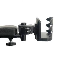 China KSP-11 360 Degree Adjustable Wheelchair Cup Holder Phone Holder ABS Plastic Black White for sale
