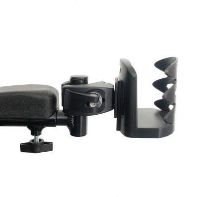 China KSP-11 360 Degree Adjustable Wheelchair Cup Holder Phone Holder ABS Plastic Black White for sale