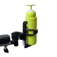 China Adjustable Wheelchair Cup Holder and Phone Holder ABS Plastic Black White Removable Portable for sale