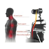 China KSH-01 Adjustable Wheelchair Headrest Aluminum Alloy 360-520mm Width 400-540mm Height for sale