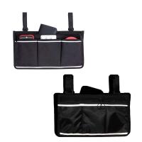 China KSB-01 Wheelchair Armrest Bag 31x18cm Polyester Storage Pouch for Scooter Walker for sale