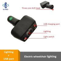 China KSL-01 Manual Wheelchair Light 75mm x 55mm x 23mm Plastic LED Lighting for Electric Wheelchair Accessories for sale