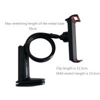China KSP-5 Desktop Portable Plastic Folding Cell Phone Stand Holder for Wheelchair Tablet Smartphone Black for sale
