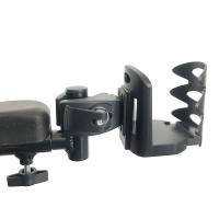 China Wheelchair Bottle Holder 360 Rotation Bicycle Cup Holder for Bikes Prams Wheelchair Black for sale