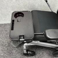 China ABS Material Wheelchair Tray Table Elderly Dining Table With Cup Holder for sale