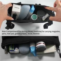 China Waterproof Wheelchair Armrest Bag Side Organizer Storage Pouch 36x19cm with Cup Holder for sale