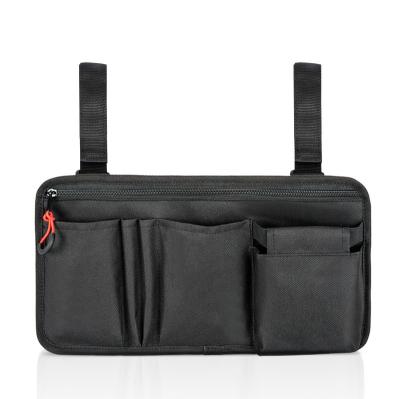 China PVC Wheelchair Side Storage Bag Cup Holder Armrest Accessories Pouch 36x19cm for sale
