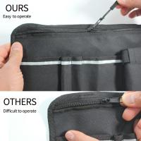 China Waterproof Wheelchair Armrest Storage Pouch 36x19cm Side Bag with Reflective Strips for Scooter Walker for sale