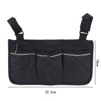 China Wheelchair Armrest Side Bag 32.5x18cm Polyester Storage Organizer for Wheelchair Walker Golf Cart for sale