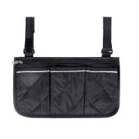 China Wheelchair Armrest Storage Bag with Cup Holder 32.5x18cm Polyester Side Organizer Pouch for Walkers Rollators for sale