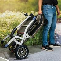 China KSM-907 Foldable 3 Wheel Electric Mobility Scooter 19kg Lightweight Adult Wheelchair for Elderly 6km/h 15km Range for sale