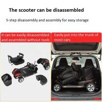 China KSM-906 Foldable Electric Mobility Scooter 24V 250W 4 Wheel Off Road Golf Cart for Elderly Adults 150kg Capacity for sale