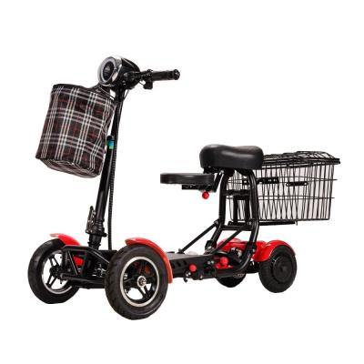 China KSM-905A 4 Wheel Electric Mobility Scooter 36V 250W 10AH Lead Acid Battery 120kg Capacity Folding for sale