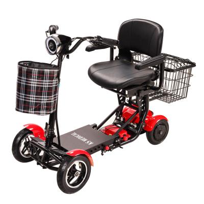 China 4 Wheel Folding Electric Scooter for Adults 36V 250W 10AH Lead Acid Battery 120kg Capacity for sale