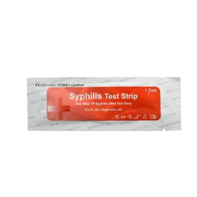 China Syphilis Rapid Test Kit Whole Blood Serum Plasma TP Antibody Test Strip CE ISO 99% Accuracy for sale
