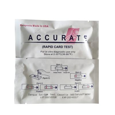China CE Mark Dengue IgG IgM NS1 Combo Rapid Test Cassette 25 Tests Box 99% Accuracy for sale