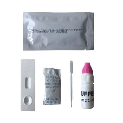 China HIV 1 2 Rapid Test Kit Cassette for Blood Serum Plasma 99% Accuracy 15 Min for sale
