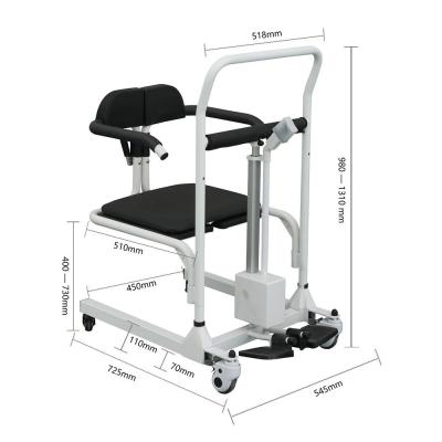 China Electric Patient Transfer Lift Chair 130kg Capacity Lithium Battery Powered Commode Chair KSM-207 for sale