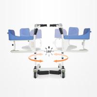 China KSM-206 Manual Patient Transfer Lift Chair 130kg Capacity Wheelchair Commode Bath Chair for sale