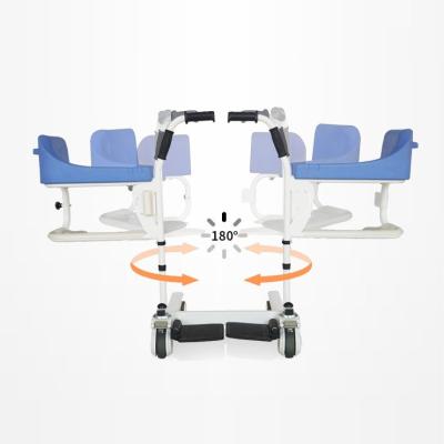 China KSM-206 Manual Patient Transfer Lift Chair 130kg Capacity Wheelchair Commode Bath Chair for sale