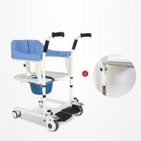 China KSM-206 Manual Patient Transfer Lift Chair 130kg Capacity Wheelchair Commode Bath Chair for sale