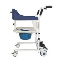China Manual Patient Transfer Lift Chair KSM-206 130kg Capacity Commode Wheelchair for sale