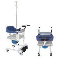 China Manual Patient Transfer Lift Chair KSM-206 130kg Capacity Commode Wheelchair for sale