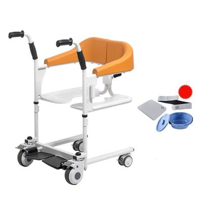 China KSMED KSM-206 Manual Patient Transfer Lift Chair Commode Wheelchair 130kg Capacity for sale