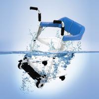 China KSMED Manual Patient Transfer Lift Chair 130kg Capacity Bath Commode Wheelchair for sale