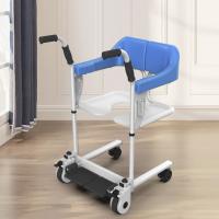 China KSMED Manual Patient Transfer Lift Chair 130kg Capacity Bath Commode Wheelchair for sale