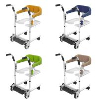 China KSMED Manual Patient Transfer Lift Chair 130kg Capacity Bath Commode Wheelchair for sale