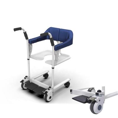 China KSMED Manual Patient Transfer Lift Chair 130kg Capacity Wheelchair Commode Bath Chair for sale