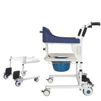 China KSMED Manual Patient Transfer Lift Chair 130kg Capacity Wheelchair Commode Bath Chair for sale