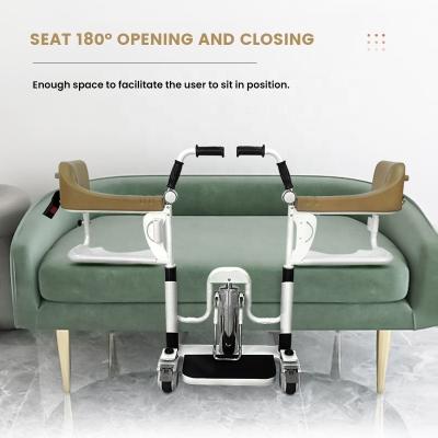 China Hydraulic Patient Lift Chair 150kg Capacity Disabled Transfer Toilet Commode Wheelchair for sale