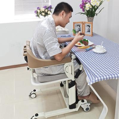 China Hydraulic Patient Transfer Lift Chair 150kg Capacity Portable Commode Wheelchair for sale