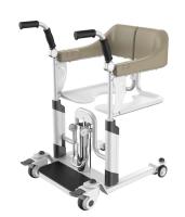 China Hydraulic Patient Transfer Lift Chair 150kg Capacity Portable Commode Wheelchair for sale