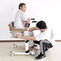 China Hydraulic Patient Transfer Lift Chair 150kg Capacity Portable Commode Wheelchair for sale