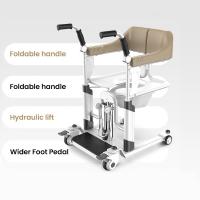 China Hydraulic Patient Transfer Lift Chair 150kg Capacity Waterproof Wheelchair Hoist KSM-208 for sale