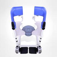 China Manual Patient Transfer Lift Chair KSM-206 130kg Capacity Wheelchair Commode Bath Chair for sale