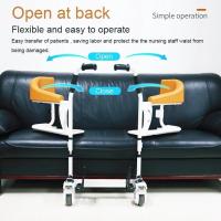 China Manual Patient Transfer Lift Chair Bath Toilet Wheelchair 130kg Capacity 18kg Weight for sale