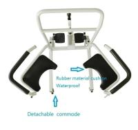 China Powered Electrical Lifting Patient Transfer Chair Commode Wheelchair for sale