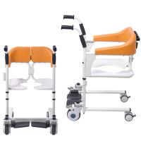China Manual Patient Transfer Lift Chair 130kg Capacity Steel Iron Gait Belt Wheelchair for sale