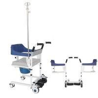 China Manual Patient Transfer Lift Chair Commode Wheelchair 130kg Capacity KSM-206 for sale
