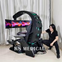 China KSM-GC2 UNICORN Massage Gaming Chair with Heat RGB LED Supports 5 Monitors 160 Degree Recline for sale