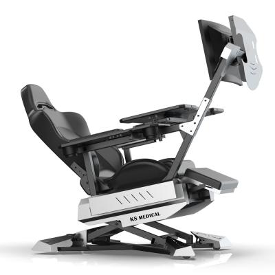 China Fully Recline Zero Gravity Gaming Cockpit Chair with 145° Tilt 34 Inch Monitor Support for sale